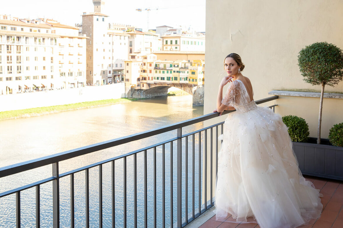 An iconic floral-infused holiday wedding in Florence, Italy - Michelle ...